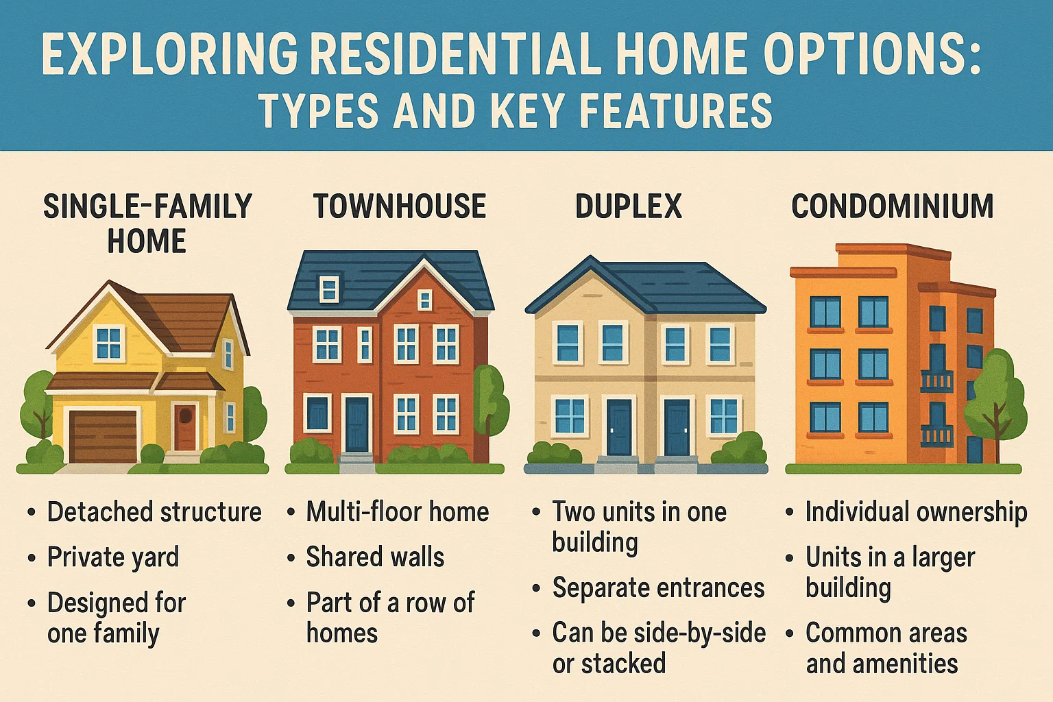 Exploring Residential Home Options: Types and Key Features