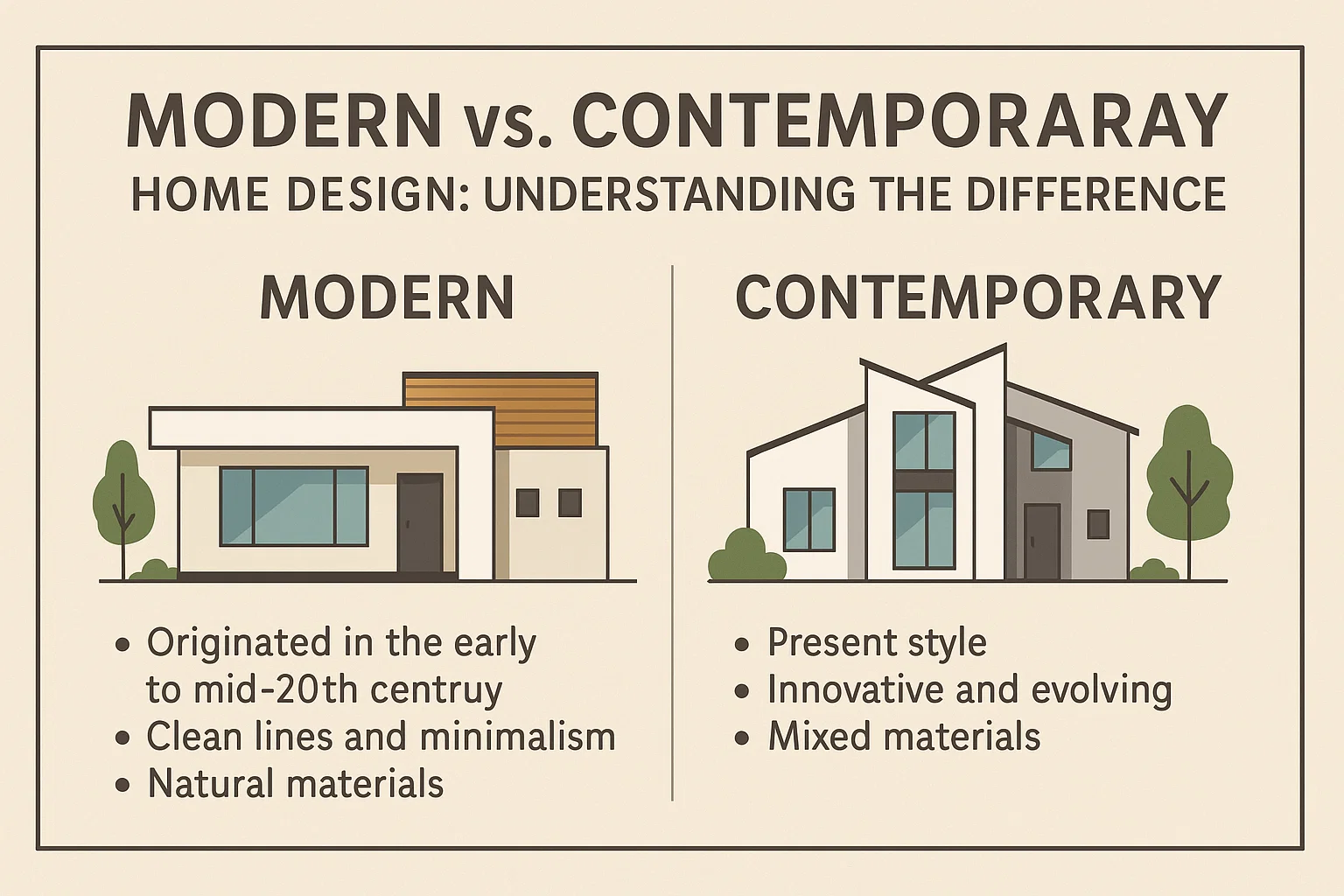 Modern vs. Contemporary Home Design: Understanding the Difference